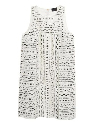 Fendi robe à ornements géométriques (années 2010) - Blanc