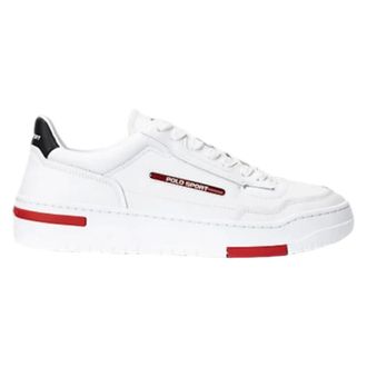 Polo Ralph Lauren Homme, Chaussures, Blanc, Taille: 42 EU Baskets en Cuir Blanc Court Ps300
