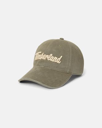 Timberland Midland Beach Canvas-Baseballcap mit Stickerei in Gr&uuml;n, Herren, Gr&uuml;n
