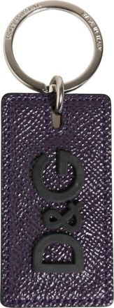 Dolce & Gabbana Homme, Accessoires, Violet, Taille: ONE Size Leather Keyring