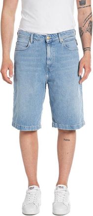 Replay Herren Jeans Shorts aus Comfort Denim, Blau (Light Blue 010), 27W