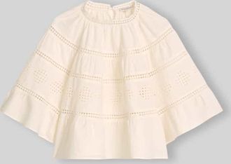Marc O'Polo Relaxed Fit Bluse aus reiner Baumwolle mit Lochstickerei