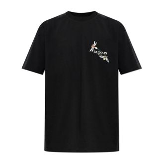 Balmain Besticktes Insekten-T-Shirt - - Tops - Herren - Schwarzk - 2XL