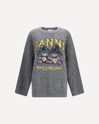 Ganni Mushroom Teddy alpaca-blend Sweater Female XS