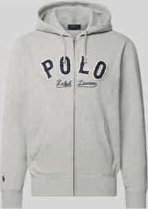 Polo Ralph Lauren Sweatjacke mit Label-Stitching und K&auml;nguru-Tasche