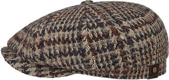 Stetson Casquette Hatteras Hoback Virgin Wool Homme - Made in The EU Laine Type Gavroche avec Visiere, Doublure, Oversize Hiver Automne-Hiver - 58 cm Beige