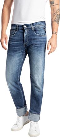 Replay Herren Jeans Grover Straight-Fit Bio, Blau (Medium Blue 009), 30W / 32L