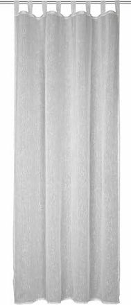 Gardinia Sehlbach Fertiggardine mit Schlaufen, Leinen Uni, Grau, 135 x 245 cm Gardinen, Lichtdurchl&auml;ssig, Blickdicht, Einfache Dekoration, &Ouml;ko-Tex Zertifiziert