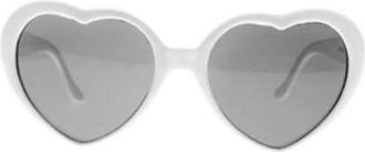 Yardwe Lunettes Effet Sp&eacute;cial Coeur Blanc Diffraction Lumineuse Confortables et L&eacute;g&egrave;res pour F&ecirc;te et Festival Edm