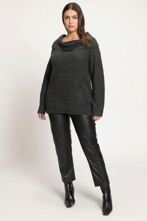 Ulla Popken Strickpullover Pullover Schulterausschnitt Langarm