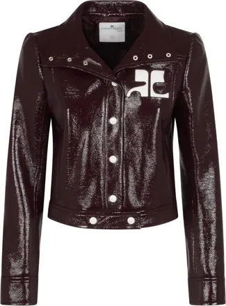 Courrèges Femme, Vestes, Violet, Taille: 38 FR Reedition Vinyl Jacket