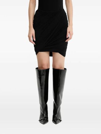 Rick Owens Luna draped mini skirt - Schwarz