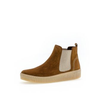 Gabor Damen Chelsea Boots, Frauen Stiefeletten,Wechselfu&szlig;bett,Best Fitting,uebergangsstiefel,Schlupfstiefel,flach,Woman,Cognac (Natur),38 EU / 5 UK