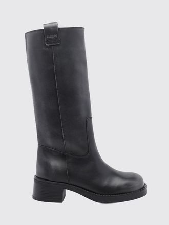 Alohas Kniehohe Sajan-Lederstiefel mit eckiger Kappe und niedrigem Absatz