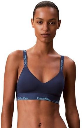 Calvin Klein Soutien-Gorge Brassi&egrave;re Femme Lightly Lined Basque &Eacute;lastique, Bleu (Dark Denim), L