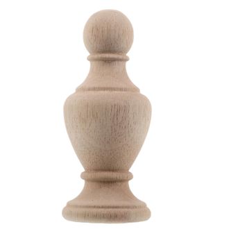 Happyyami Unbehandeltes Massivholz Baluster Kopfst&uuml;ck mit R&ouml;mischem Schnitzdesign Rustikaler Treppenpfosten Dekorationskopf f&uuml;r DIY M&ouml;bel Vorhangstangen Fahnenm