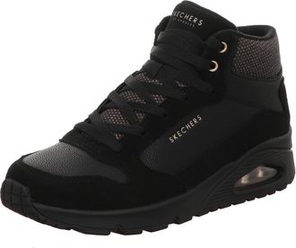 Skechers 177181 BBK Schn&uuml;rstiefel Leder und Synthetik Damen in schwarz - Gr. 38.5