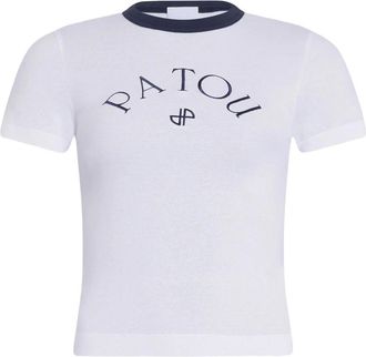 Patou Femme, Tops, Blanc, Taille: 40 FR T-shirt en coton avec logo