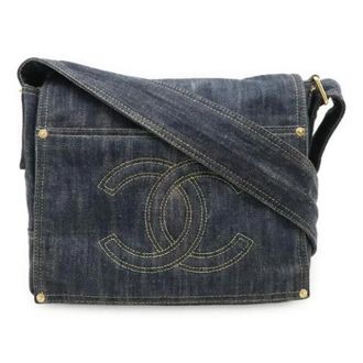 Chanel Pre-owned Denim Coco Mark Shoulder Bag Indigo - - Pre-owned - Damen - Blau - ONE SIZE
