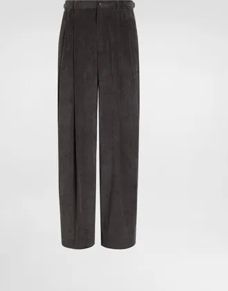 Dolce & Gabbana Samt-hose - Mann Hosen Und Shorts Grau Samt 46
