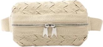 Bottega Veneta Pre-owned Sacoche Ceinture Intrecciato Webbing Canvas - Femme - Pre-owned - Beige - Taille: ONE Size