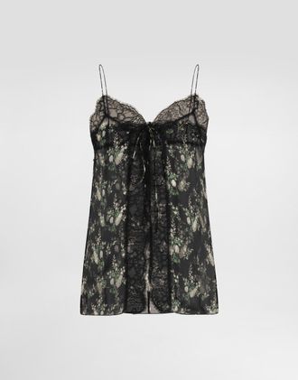 Dolce & Gabbana Rose And Flower-print Chiffon Top - Frau Blusen Und Tops Mehrfarbig 44