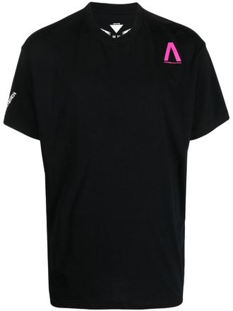 Acronym t-shirt en coton à imprimé graphique - Noir