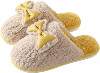 Generic Pantoufles dhiver pour homme et femme - Légères et douillettes - En feutre - Antidérapantes - Confortables - En coton - Légères - Fermées - Pour lexté