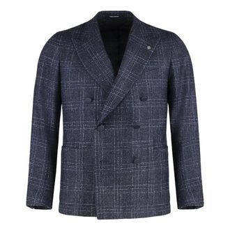 Tagliatore Prince-of-Wales Wolljacke - - Jackets - Herren - Blau - M