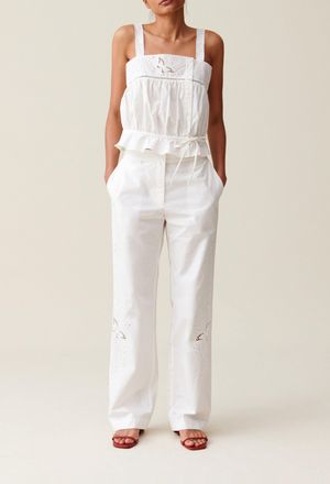 Claudie Pierlot Pantalon droit brod&eacute;