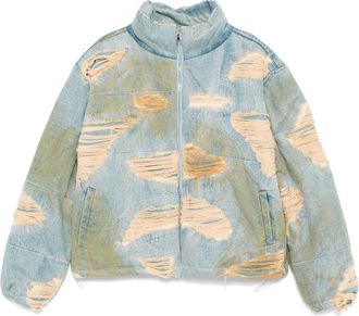 Who Decides War by Ev Bravado Bomberjacke im Jeans-Look - Blau