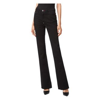 Philipp Plein Donna Pant Wdt1744 Schlaghose - - Jeans - Damen - Schwarzk - W26