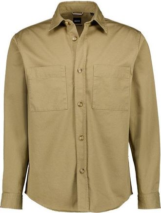 HUGO BOSS Herren Overshirt braun Baumwolle