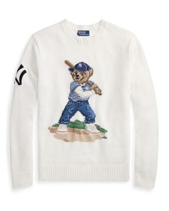 Ralph Lauren Rundhalspullover mit Baseball Polo Bear-Stickerei in