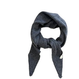 Generic &Eacute;charpe triangulaire en tricot - Ch&acirc;le chaud avec pompons pour lhiver, Couleur 4, 38cmX110cm