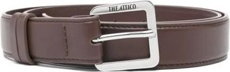 The Attico Femme, Accessoires, Brun, Taille: L Ceinture &agrave; boucle en cuir