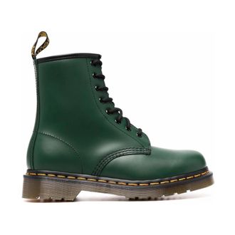 Dr. Martens Dunkelgr&uuml;ne Leder Schn&uuml;rstiefel - - Shoes - Damen - Gr&uuml;n - 36 EU