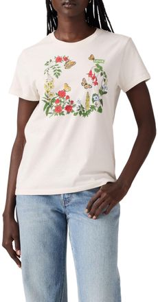 Levi's Damen The Perfect Tee T-Shirt, Rose Garden Bw Art O, XL