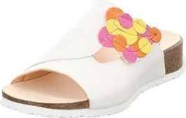 Think Damen Mizzi chromfrei gegerbte nachhaltige Pantolette, Bianco/Kombi 1000