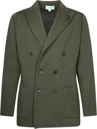 Lardini Homme, Costumes, Vert, Taille: L Cardigan en laine &agrave; double boutonnage
