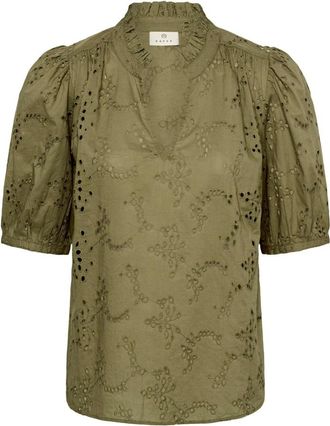 Kaffe Blouse Cmaisie - Femme - Blouses et Chemises - Vert - Taille: 44 FR