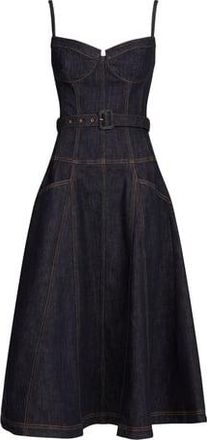 Self Portrait Robe &agrave; bretelles en coton m&eacute;lang&eacute;