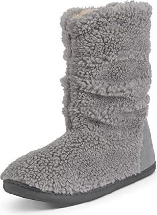 Polar Chaussons en sherpa pour homme - Chaussons dint&eacute;rieur en mousse &agrave; m&eacute;moire de forme avec semelle en caoutchouc antid&eacute;rapante