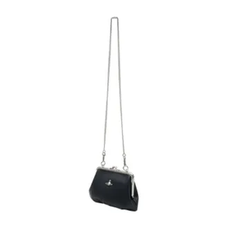 Vivienne Westwood Womens Granny Frame Purse - Vivienne Westwood Synthetic Black Calfskin Bags Handbags-Purses