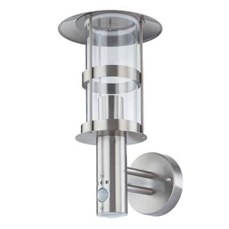 Lampenwelt.com Lindby Applique extérieure Noemi (Moderne) en Gris Inox (1 lampe,à E27), pour mur extérieur/façade de maison, terrasse und balcon