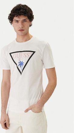 Guess T-Shirt F6GI09 J1314 Wei&szlig; Slim Fit