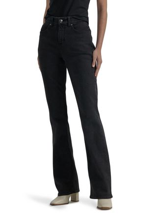 Lee Damen Petite Ultra Lux Comfort mit Flex Motion Bootcut Jeans, Midnight Bloom, 48 Kurz