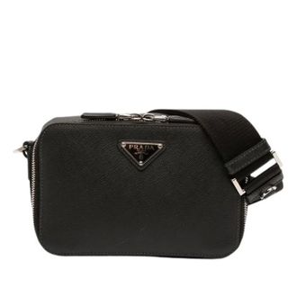 Prada Sac bandouli&egrave;re Saffiano Pre-owned - Femme - Pre-owned - Noir - Taille: ONE Size