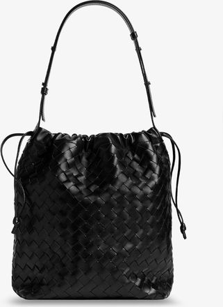 Bottega Veneta Bucket Intrecciato Biblioteca leather shoulder bag - BOTTEGA VENETA - gender_Man