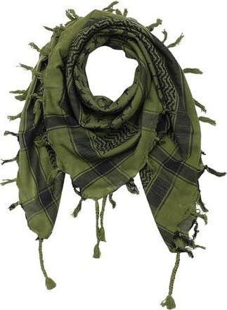 Freak Scene Kufiya - Etoiles vert-vert olive - noir - 100 x 100 cm - Shemagh - foulard Arafat palestinien - keffieh en coton